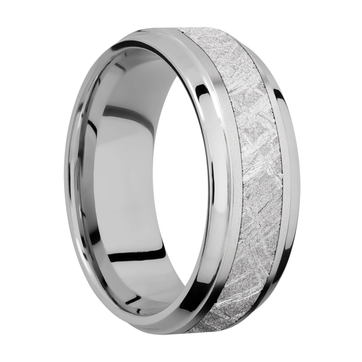 Lashbrook 8B14(NS)/METEORITE Titanium Wedding Ring or Band | TQ Diamonds