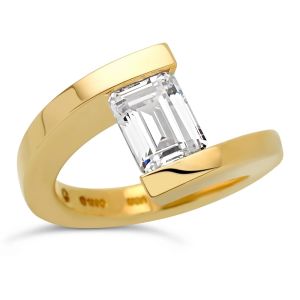 Kretchmer 18 Karat Double Helix Tension Set Ring | TQ Diamonds