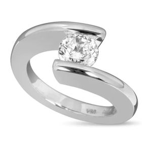 Kretchmer 18 Karat Double Helix Tension Set Ring | TQ Diamonds