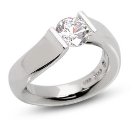 Kretchmer 18 Karat Round Fancy Figure 8 or FF8 Tension Set Ring | TQ ...