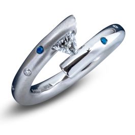 Kretchmer Platinum ST3 Tension Set Ring | TQ Diamonds