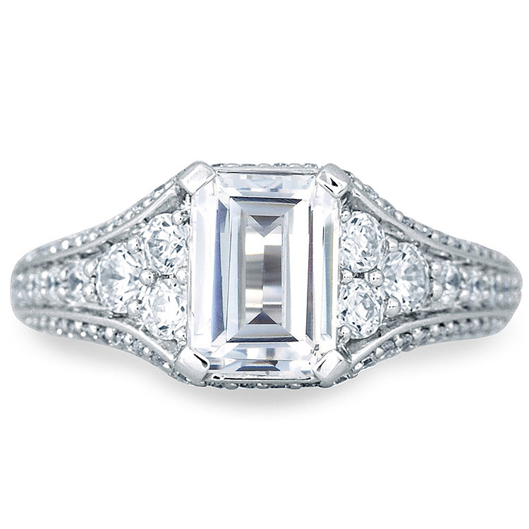 A.JAFFE Platinum Signature Engagement Ring MES693 | TQ Diamonds
