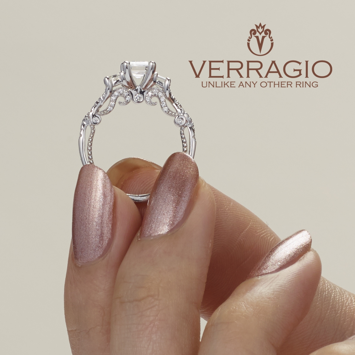 Verragio Insignia-7074EM Platinum Engagement Ring | TQ Diamonds