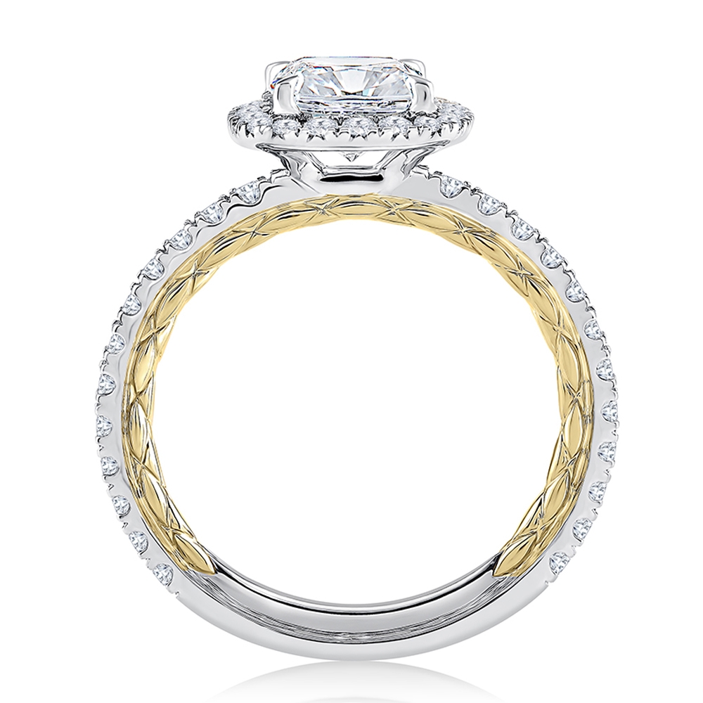 A.JAFFE Platinum Classic Engagement Ring MECRD2332Q | TQ Diamonds