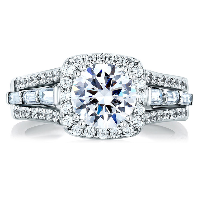 A Jaffe 18 Karat Signature Engagement Ring MES279 | TQ Diamonds